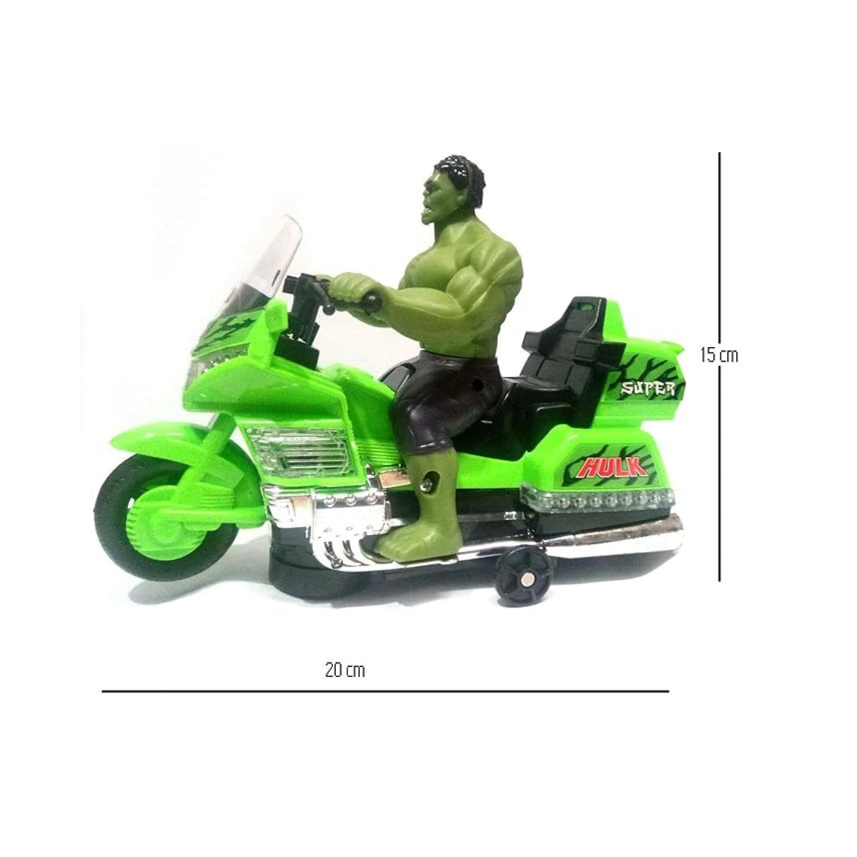 Hulk Bike Toy with 3D Lights and Music - Bump and Go Action for Kids ...